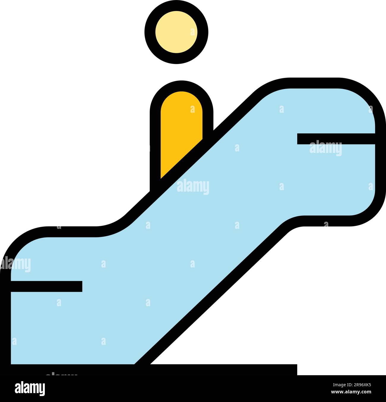 Subway escalator icon. Outline Subway escalator vector icon for web ...