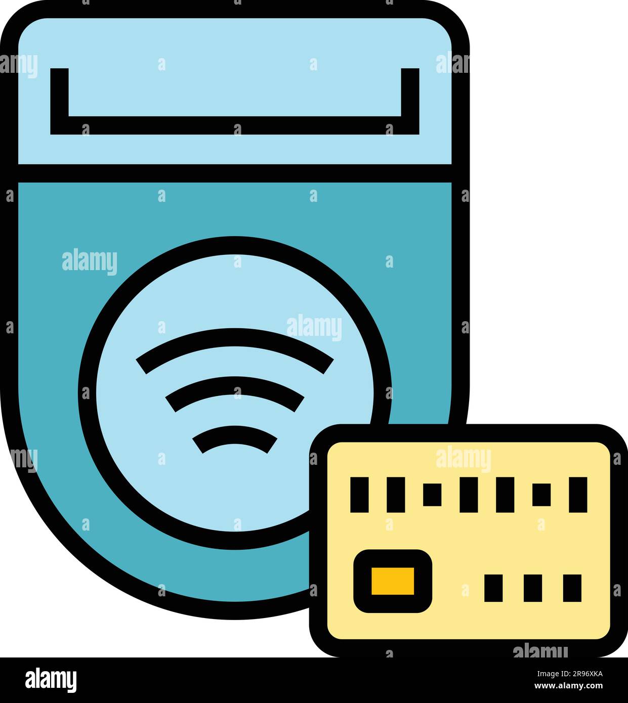 Subway card ticket icon. Outline Subway card ticket vector icon for web ...