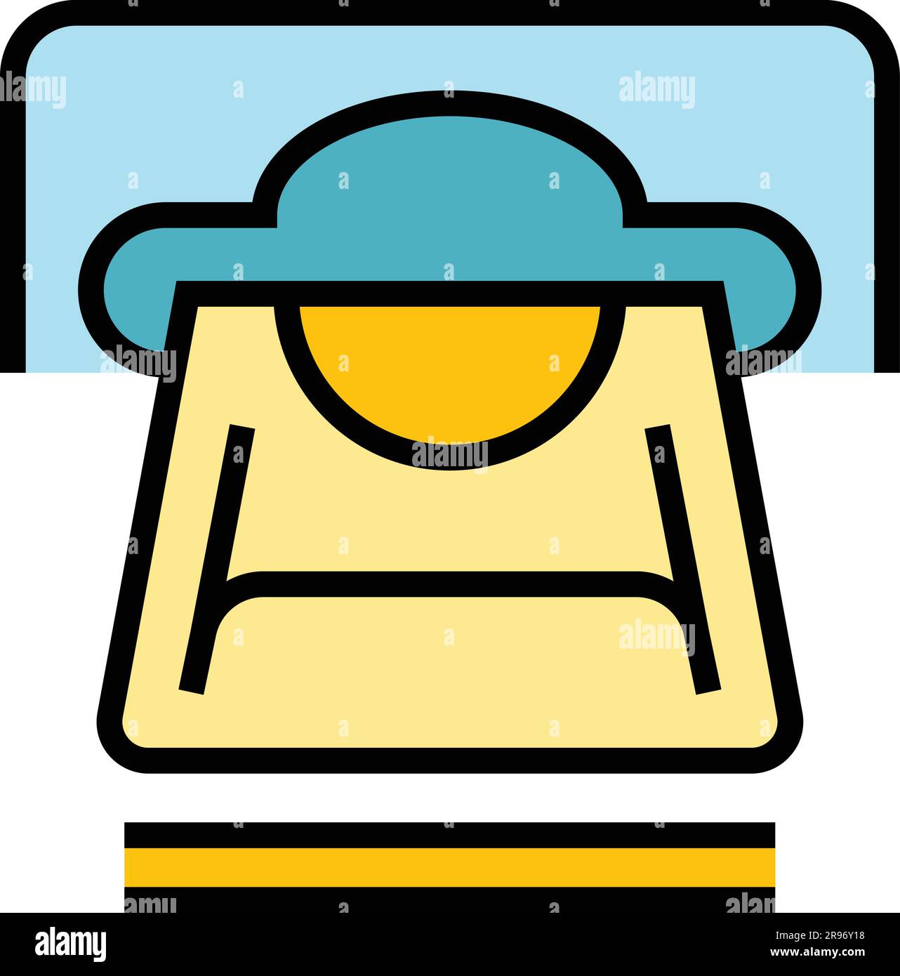 Subway cash ticket icon. Outline Subway cash ticket vector icon for web ...