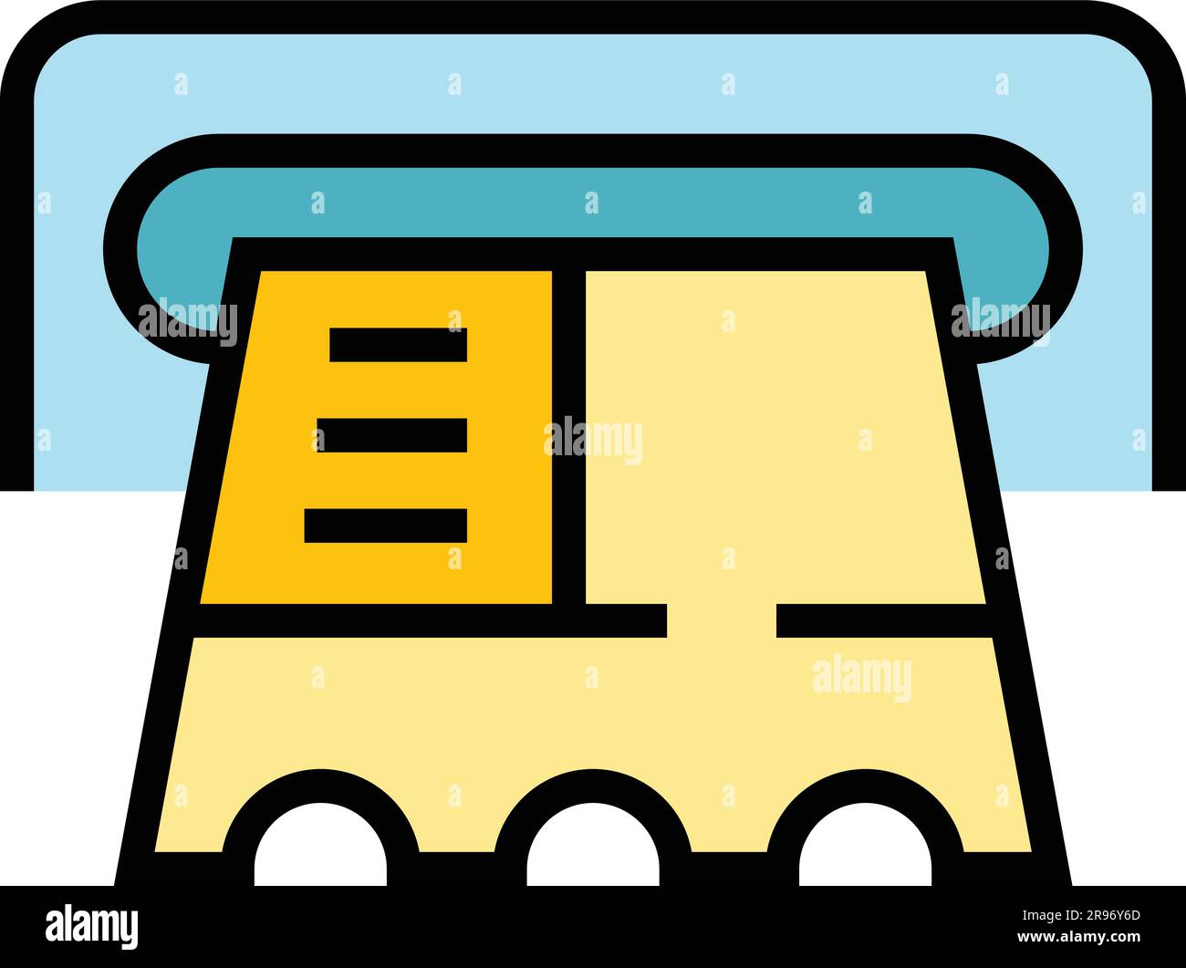 Metro ticket icon. Outline Metro ticket vector icon for web design ...