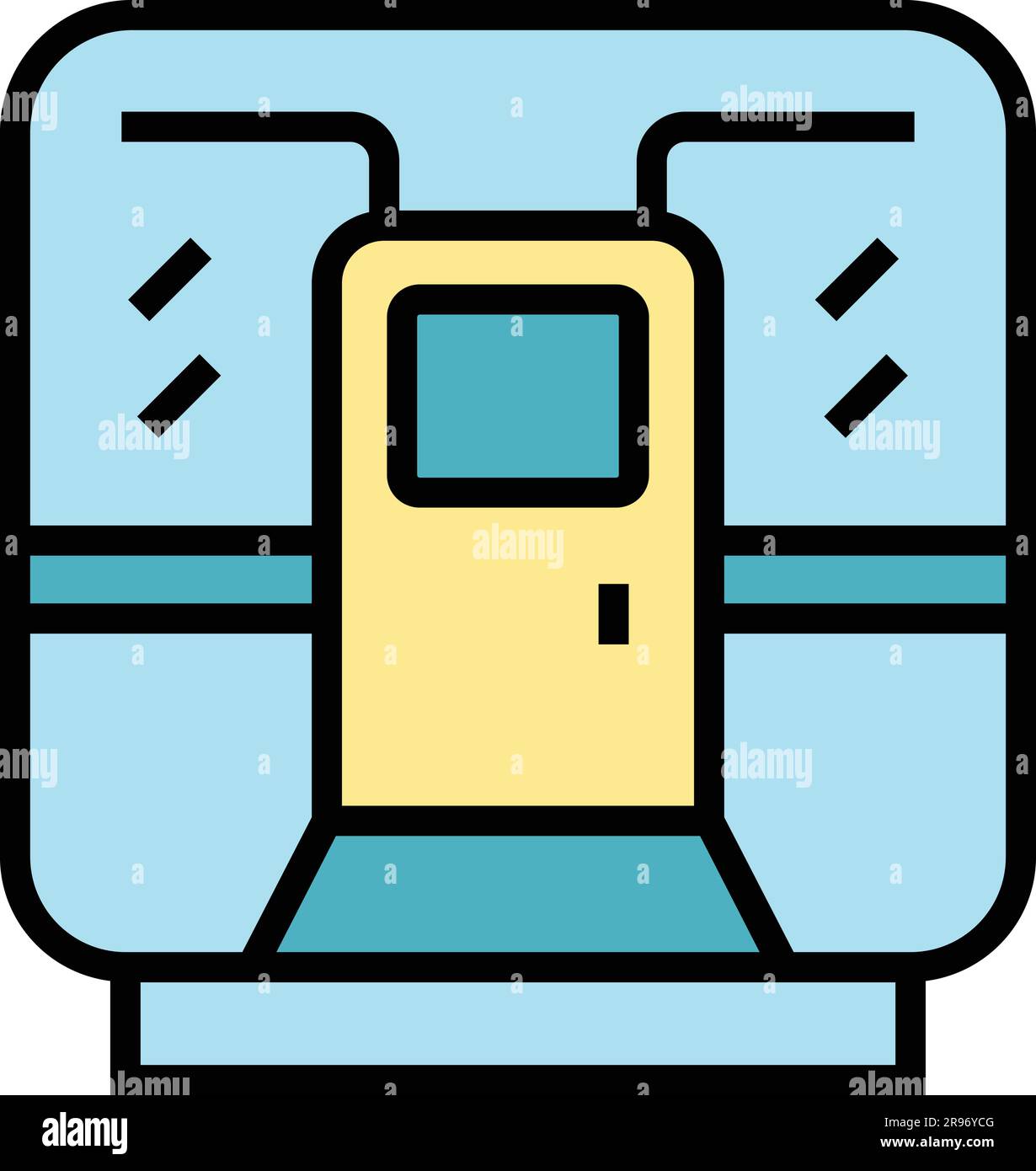 Metro train door icon. Outline Metro train door vector icon for web ... Metro train door icon. Outline Metro train door vector icon for web ...