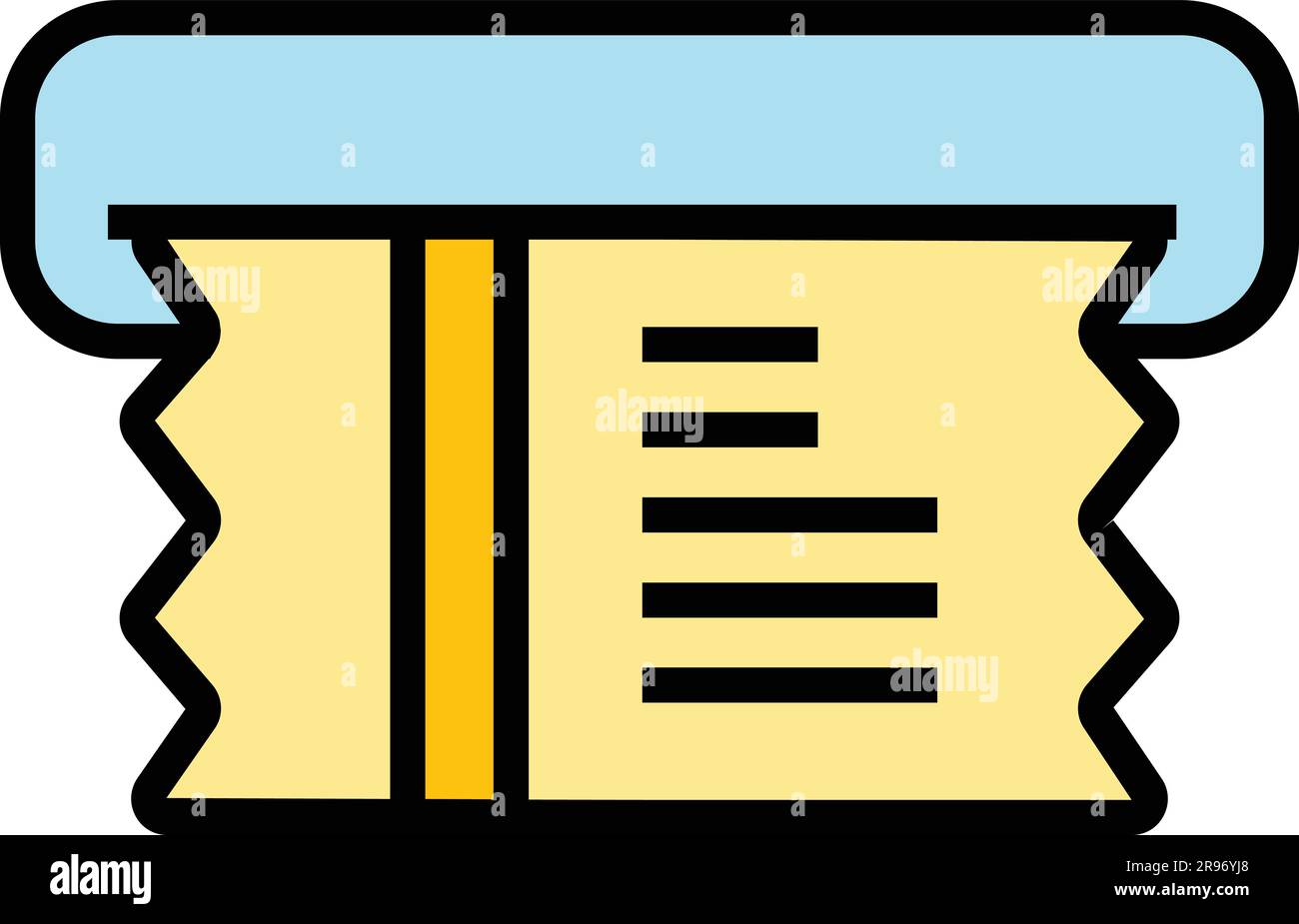 Metro train ticket icon. Outline Metro train ticket vector icon for web ...