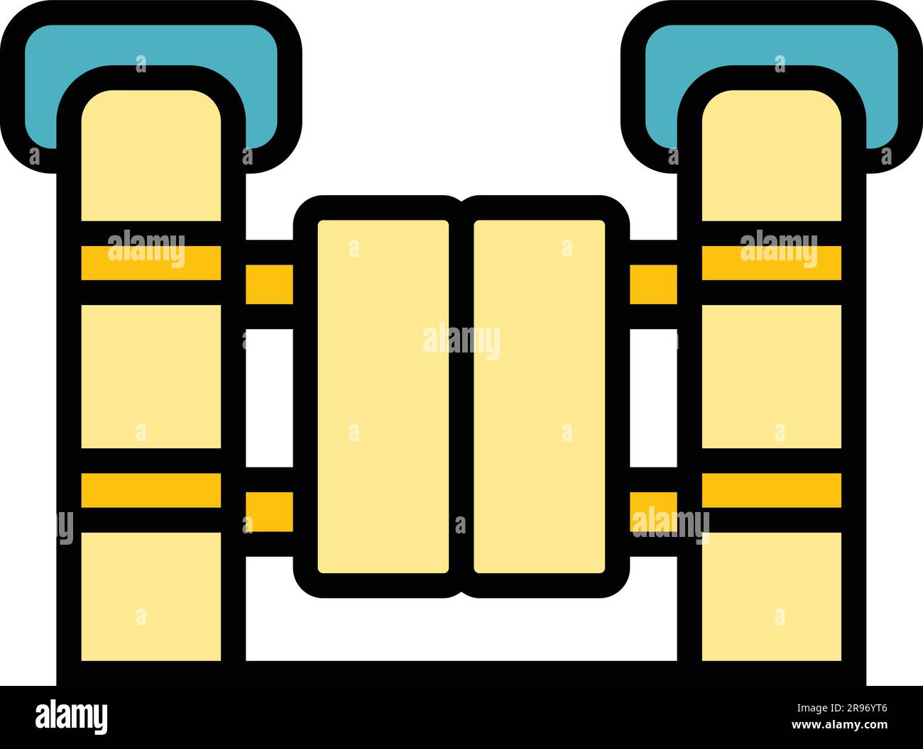 Metro barrier icon. Outline Metro barrier vector icon for web design ...