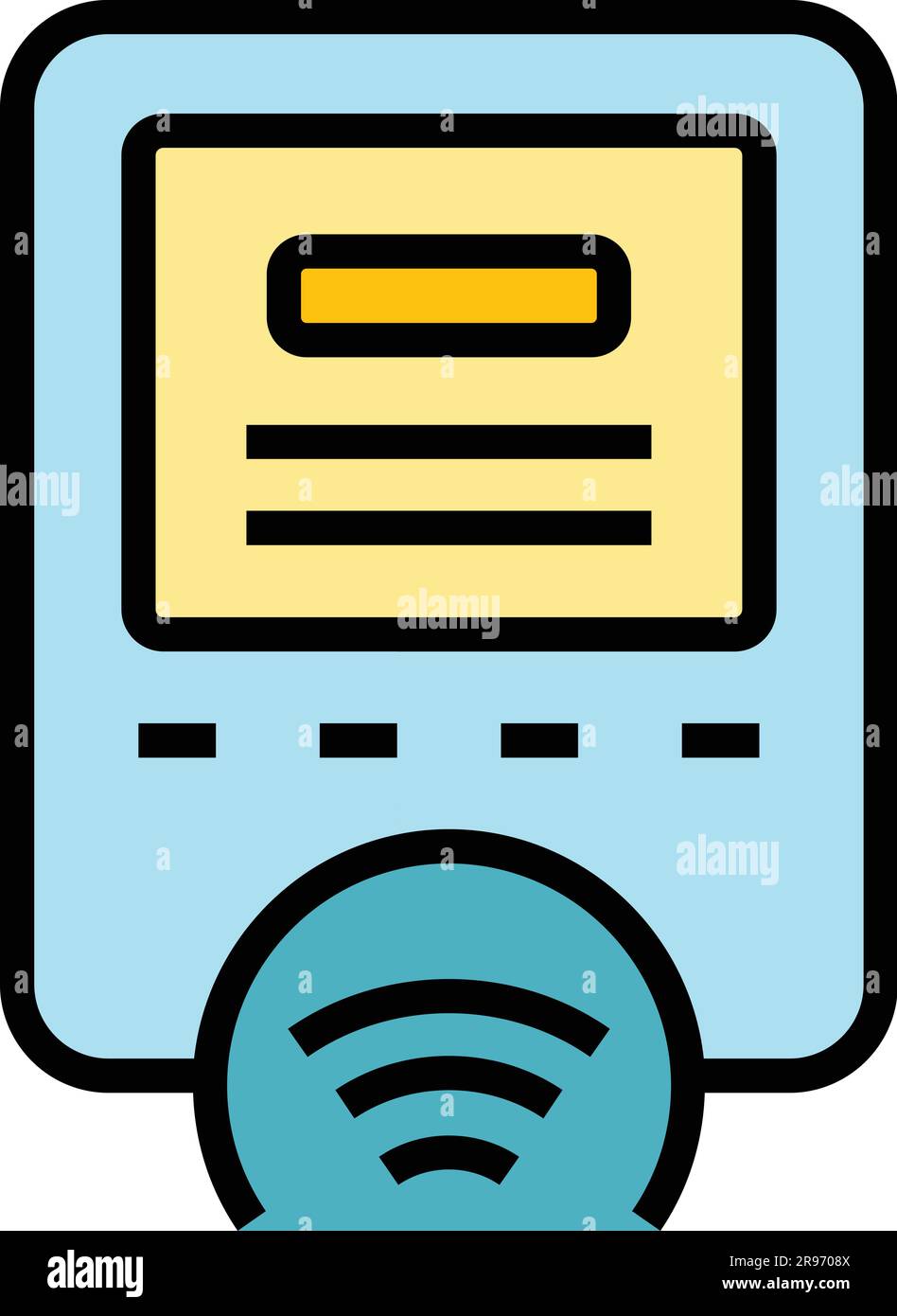 Metro ticket device icon. Outline Metro ticket device vector icon for ...