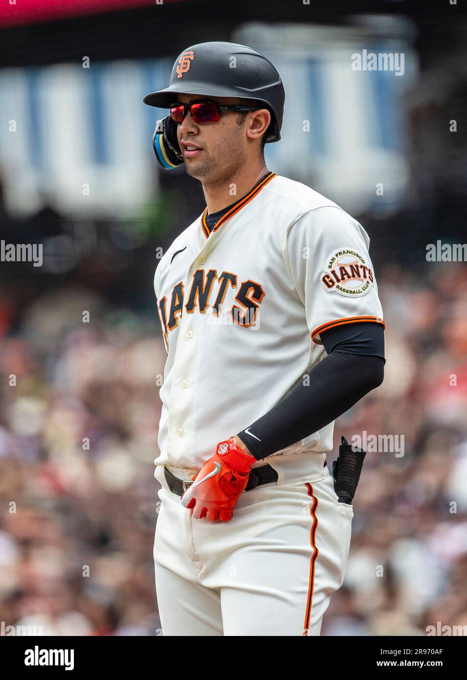 June 24 2023 San Francisco CA, U.S.A. San Francisco catcher Blake Sabol ...