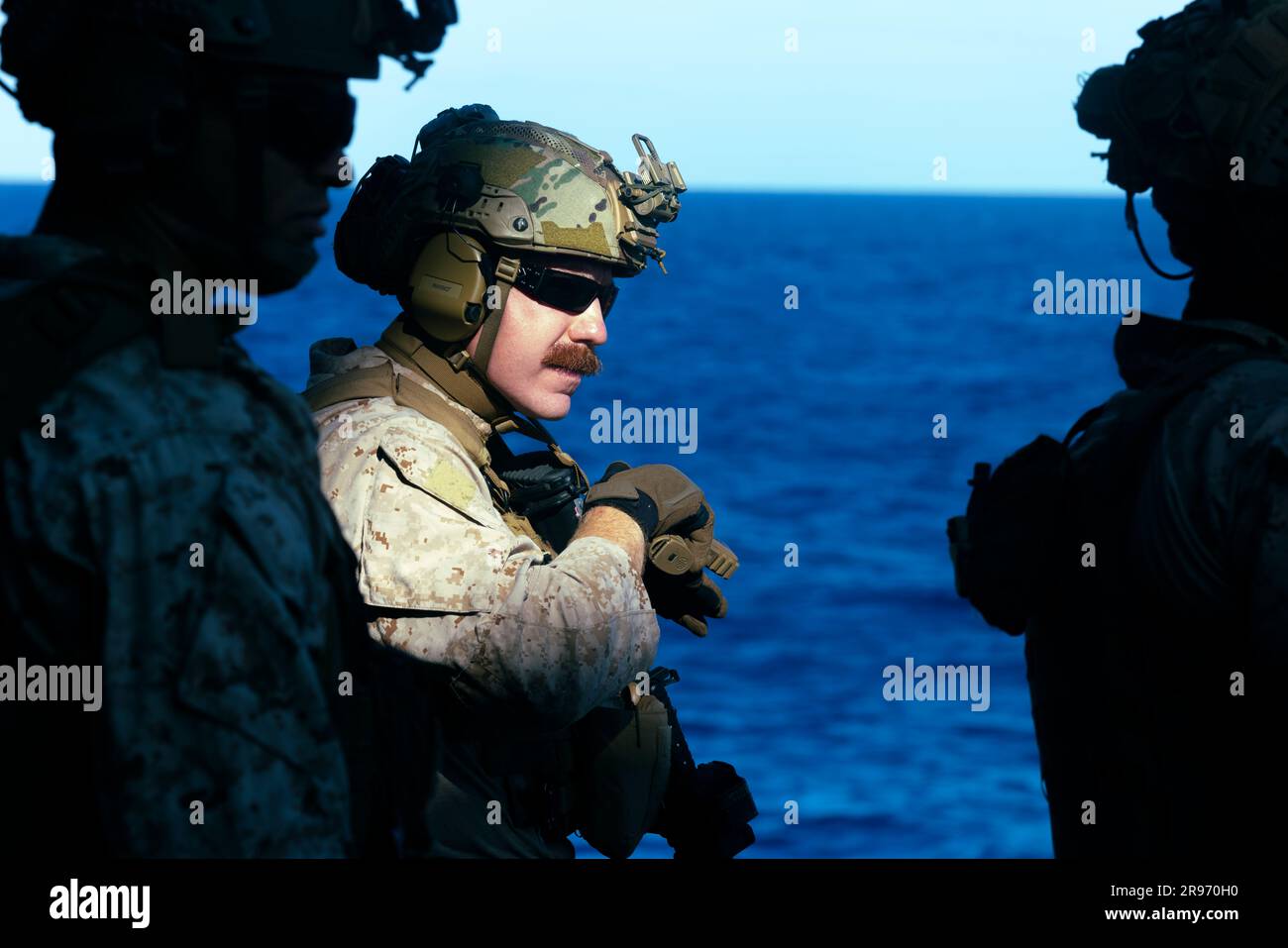 A U.S. Navy Corpsman with the Maritime Raid Force, 31st Marine ...
