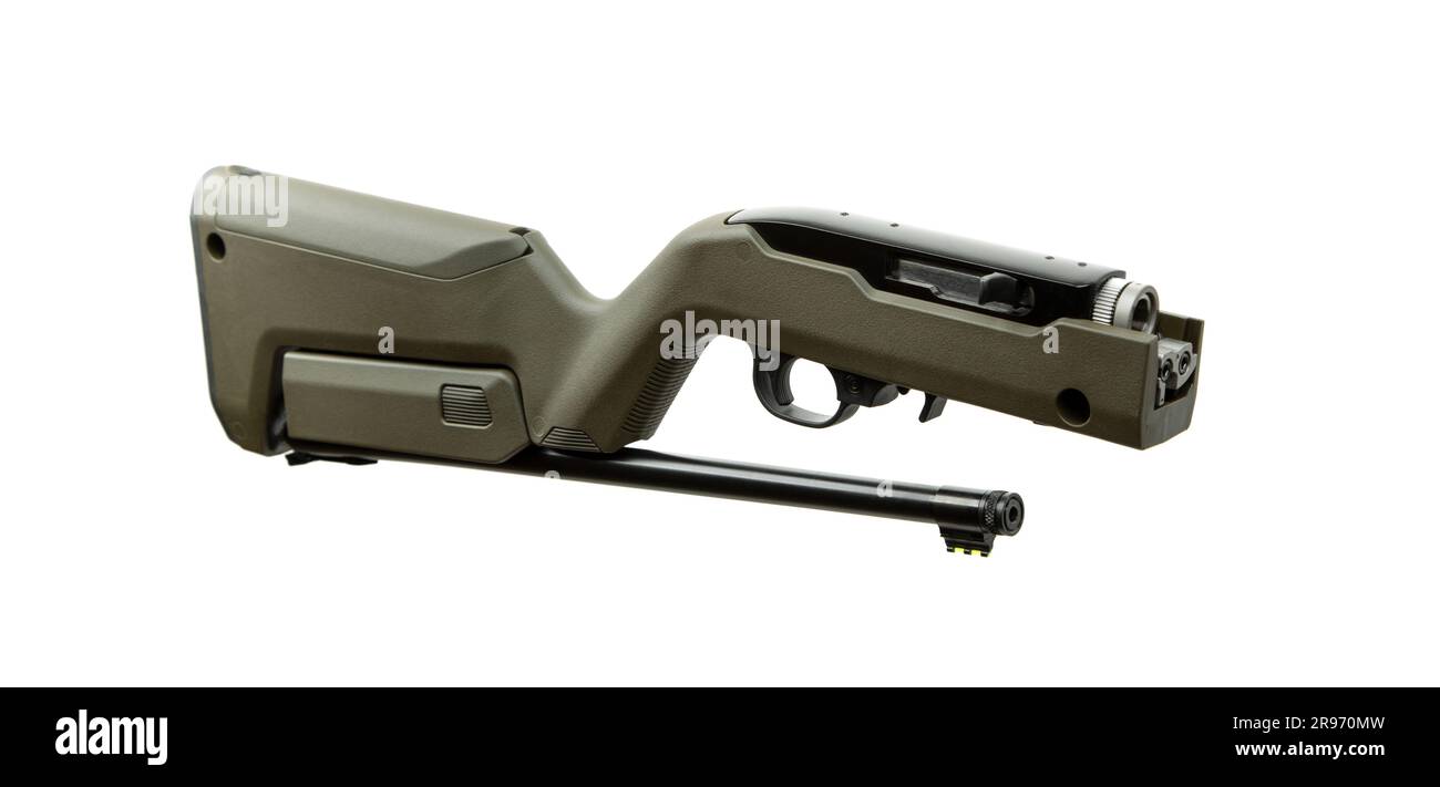 Modern semi-automatic small-caliber .22lr rifle. Sports folding ...