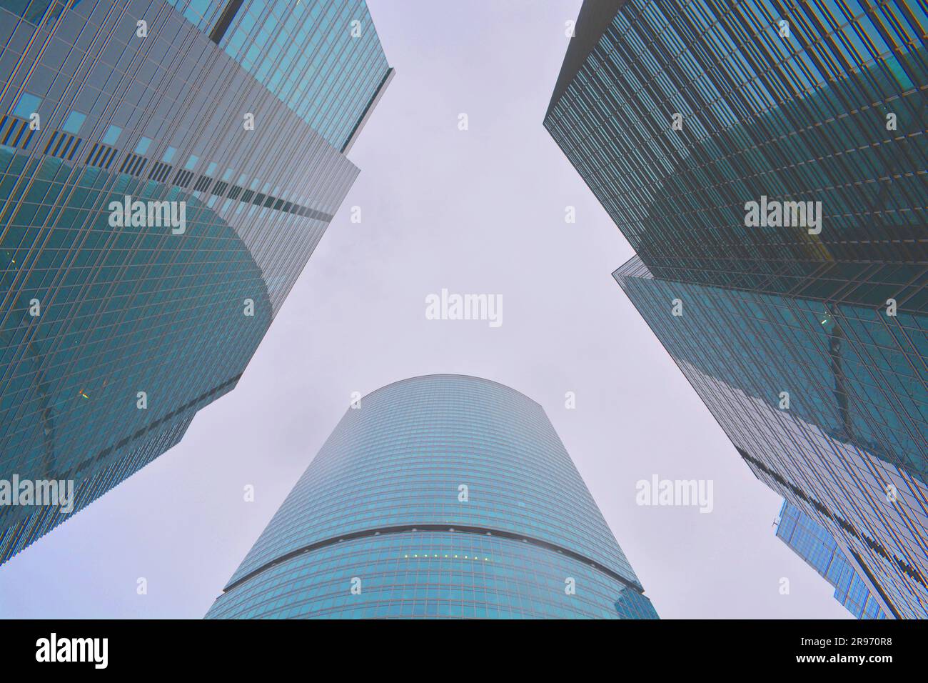 Three skyscrapers, business center moscow city in metropolis moscow ...
