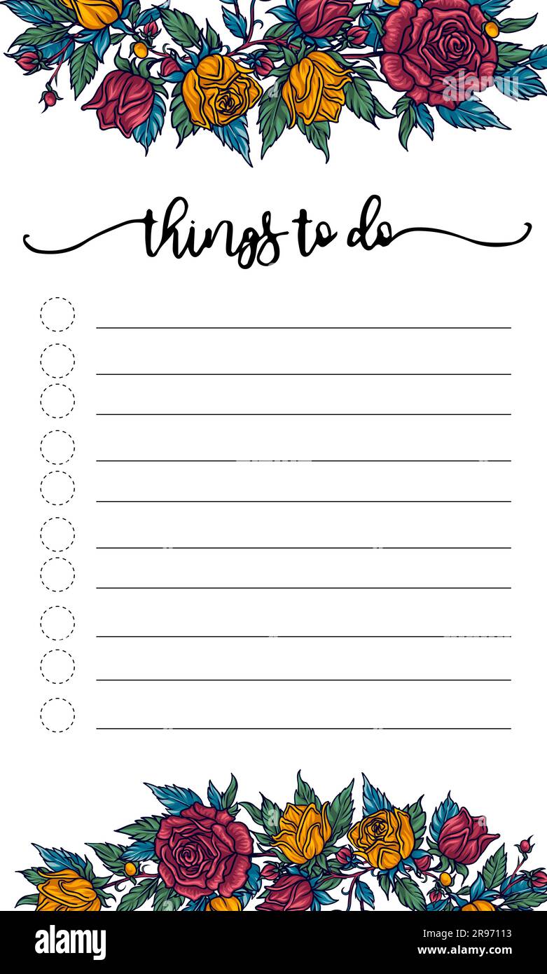 note papers, to do lists, sticker templates, decorated with wild ...