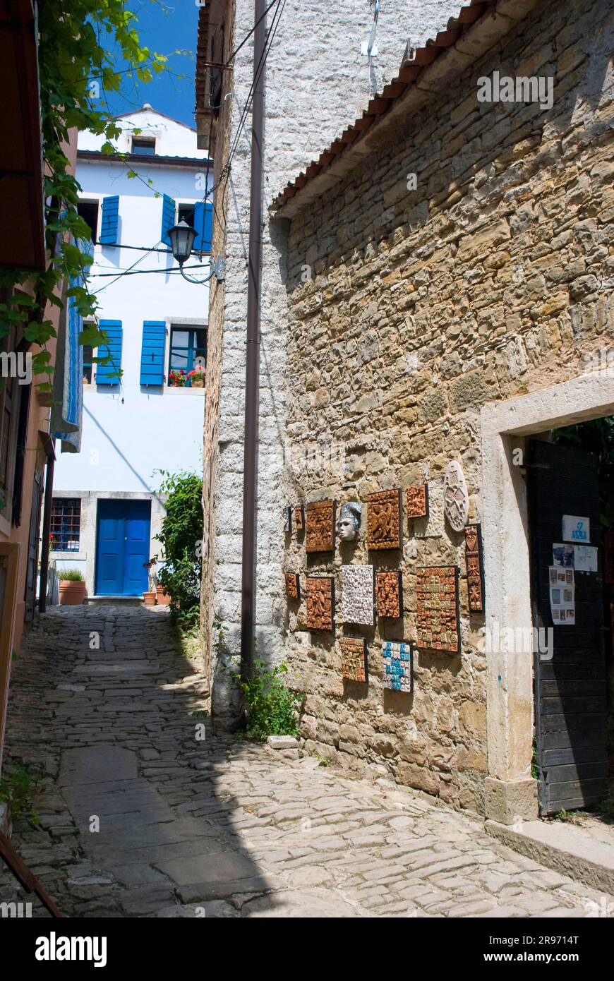 Gallery, Old Town, Groznjan, Istria, Croatia Stock Photo - Alamy