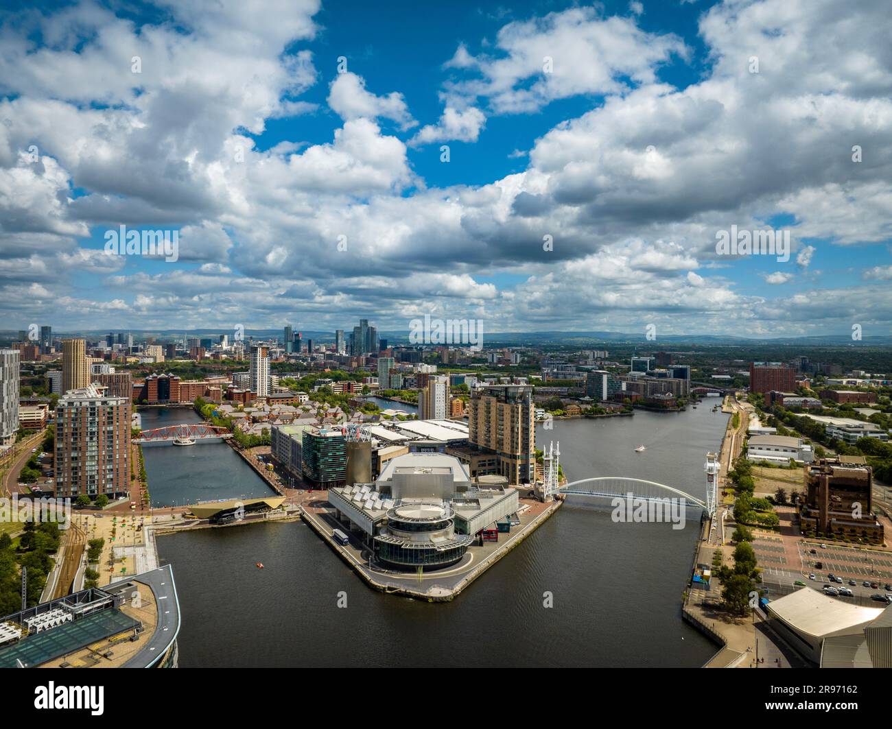 Manchester Ship Canal and Salford Quays Stock Photo - Alamy