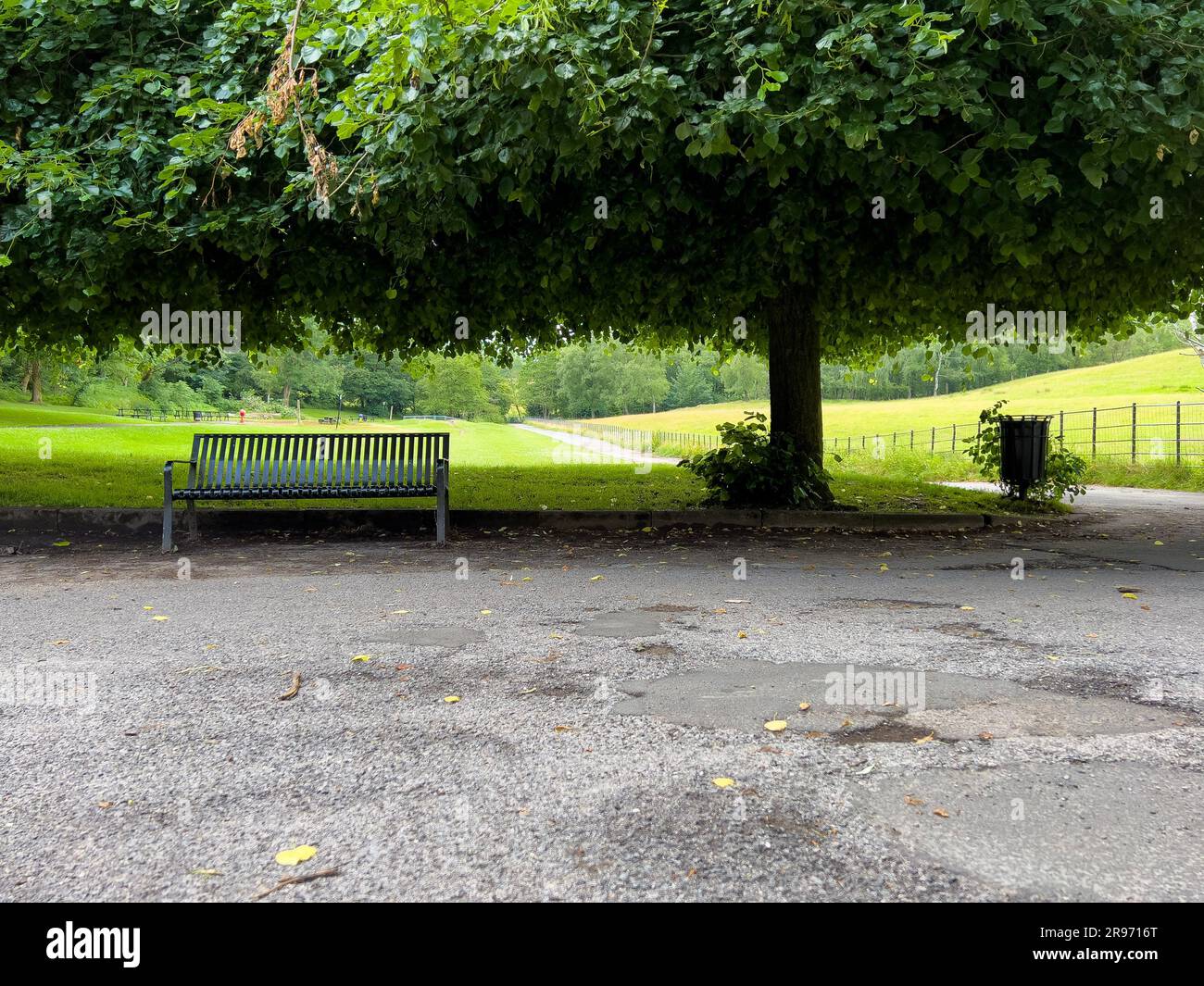 Relaxing Seating in Heaton Park, Manchester Stock Photo - Alamy