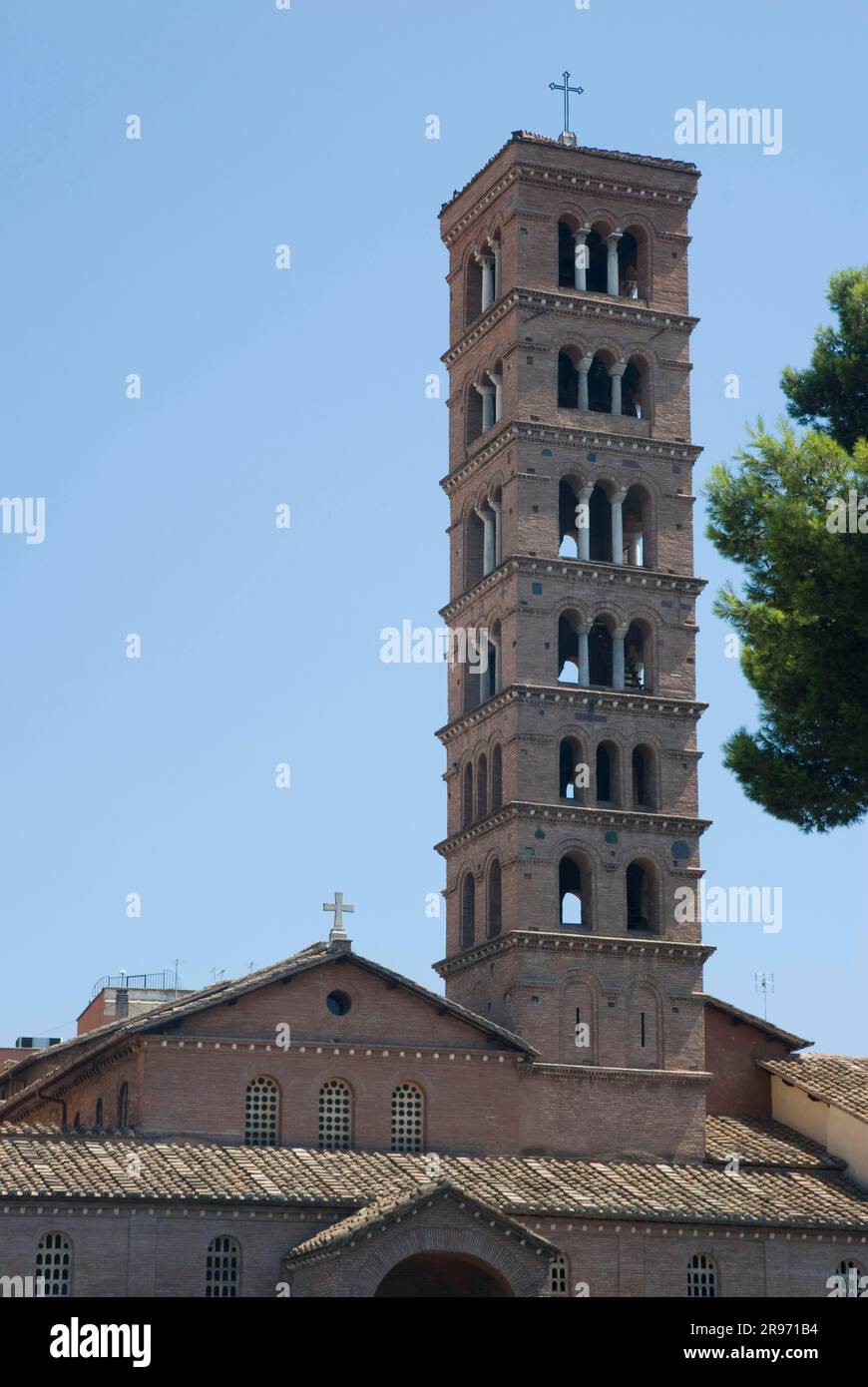 Basilica of Santa Maria in Cosmedin, Rome, Italy, Bell Tower Stock ...