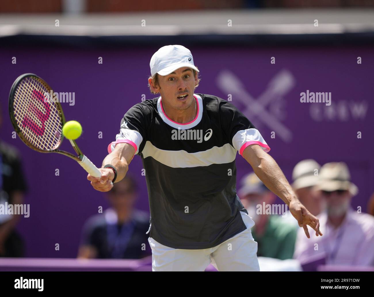London, UK. 23rd June, 2023. Alex De Minaur (AUS) during his QF match ...