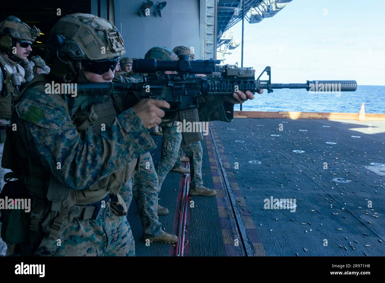 U.S. Marine Corps Sgt. Valec Landini, a scout sniper with Battalion ...