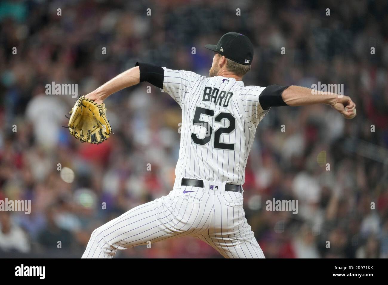 Colorado Rockies relief pitcher Daniel Bard (52) in the seventh inning ...