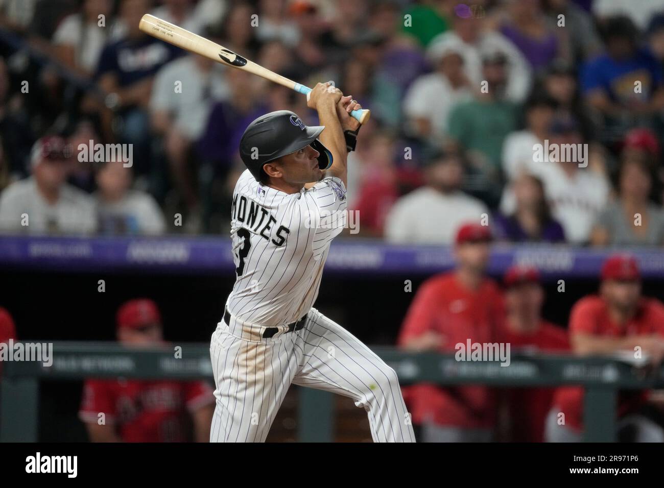 Colorado Rockies second baseman Coco Montes (3) in the seventh inning ...