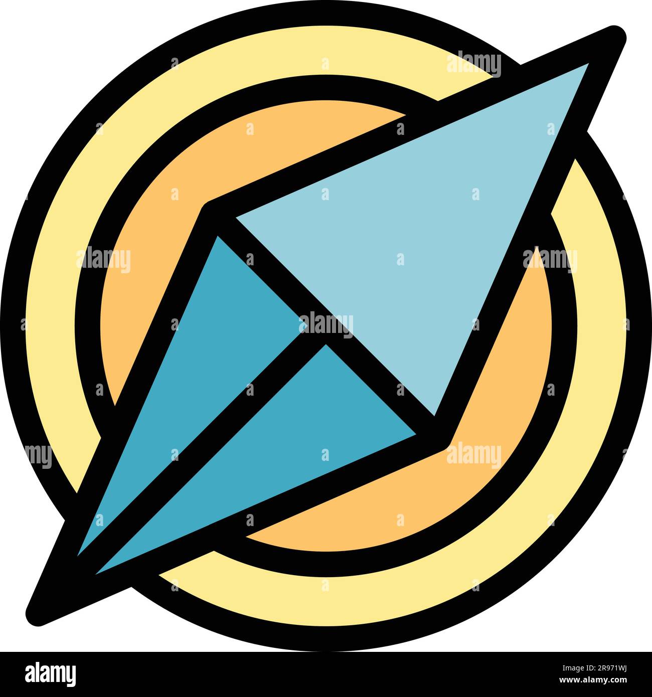 Expedition compass icon. Outline Expedition compass vector icon for web ...