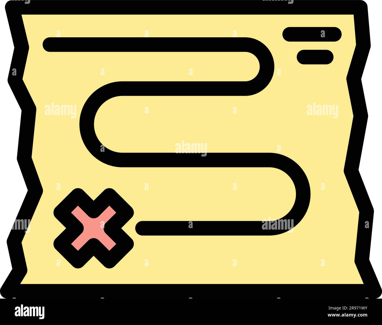 Expedition route map icon. Outline Expedition route map vector icon for ...