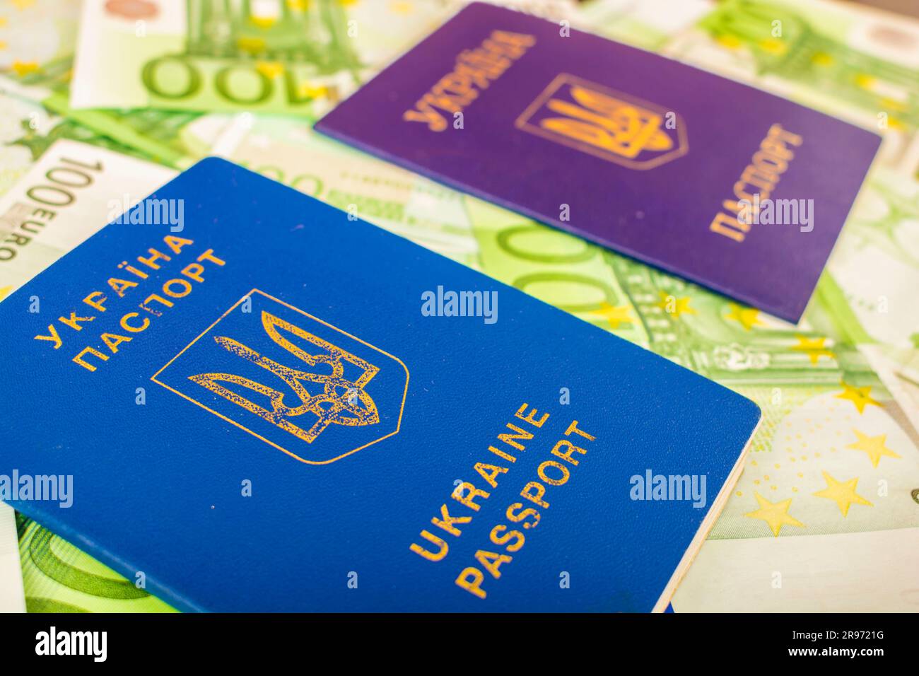 Two Ukrainian passports one is wounded by the second civil passport ...