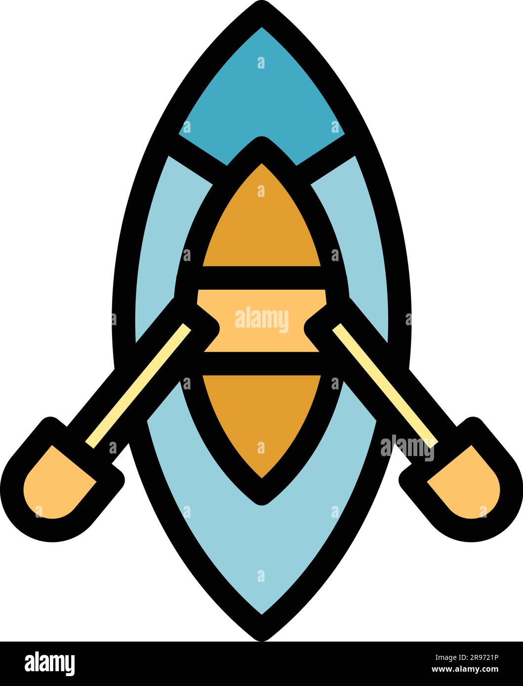 Expedition kayak icon. Outline Expedition kayak vector icon for web ...