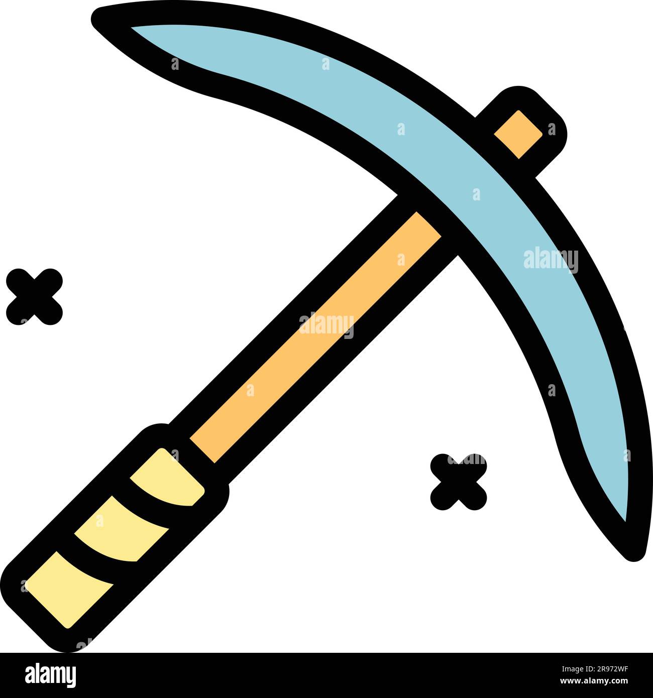 Expedition pick axe icon. Outline Expedition pick axe vector icon for web design isolated on ...