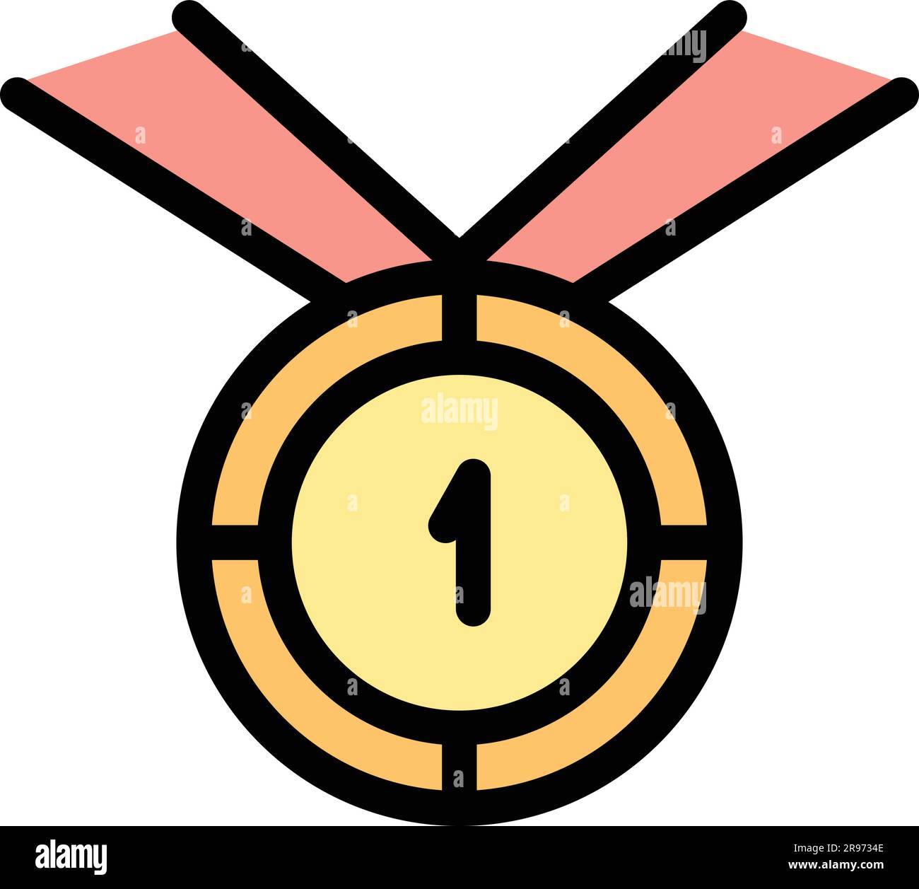 Runner medal icon. Outline Runner medal vector icon for web design ...