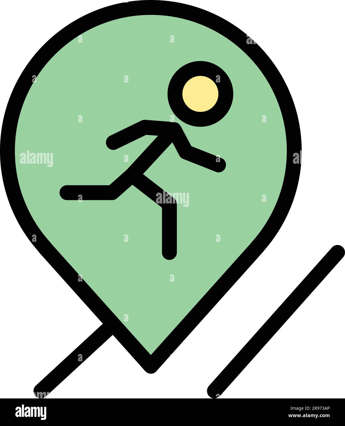Runner App Location Icon Outline Runner App Location Vector Icon For Web Design Isolated On