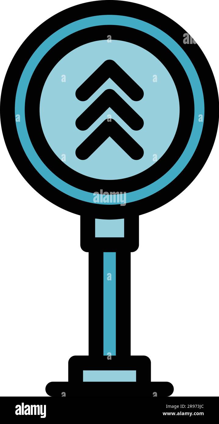 Runner Road Sign Icon Outline Runner Road Sign Vector Icon For Web Design Isolated On White