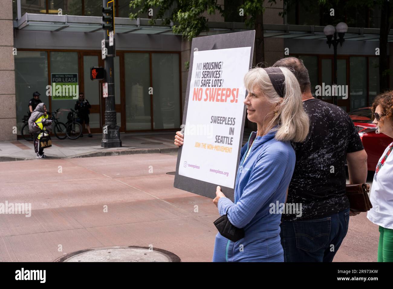 Seattle, USA. 24 Jun, 2023. Sweepless In Seattle protest in downtown at ...