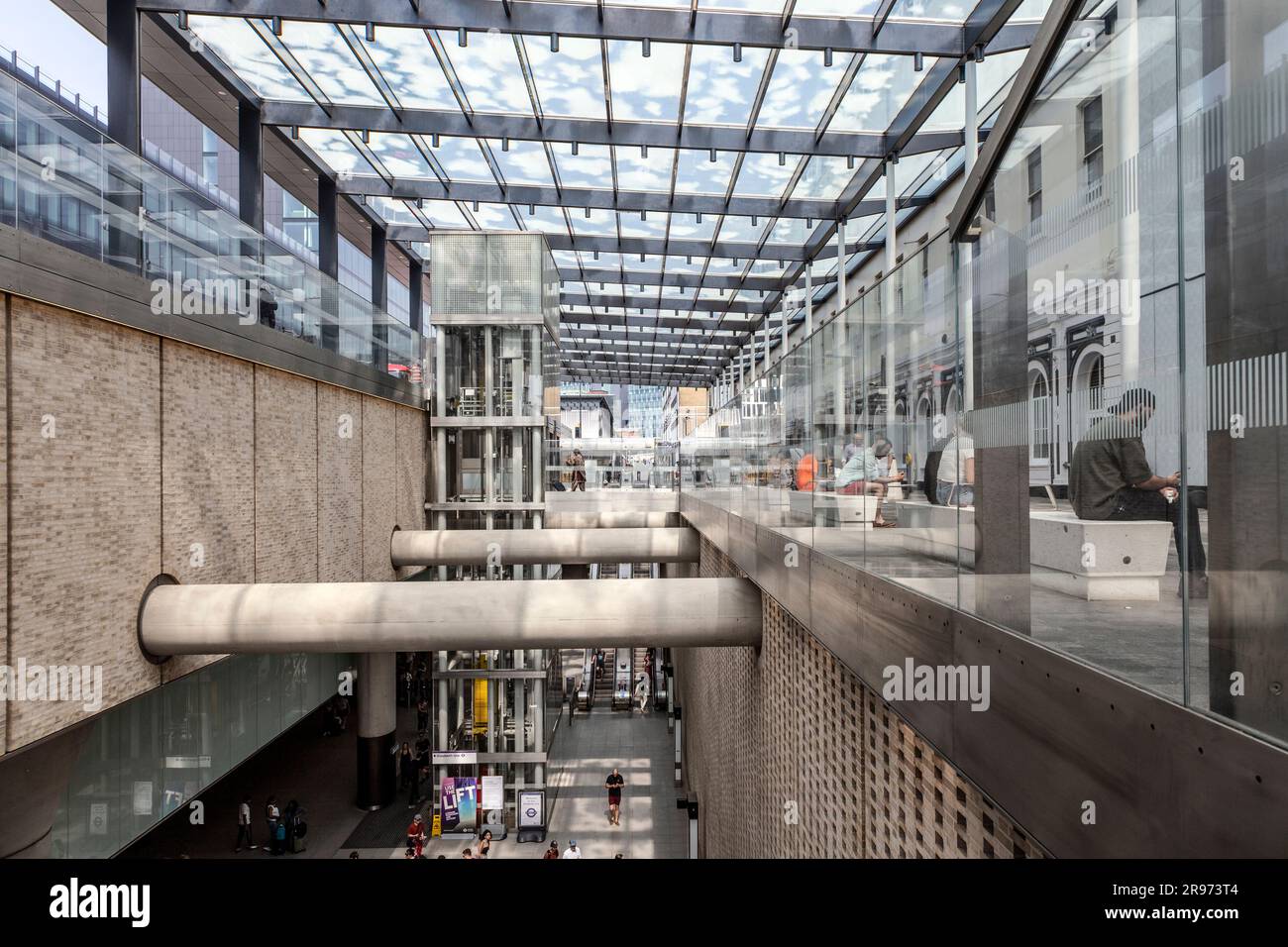 Interior of the Elizabth Line train station at Paddington and 'Cloud ...