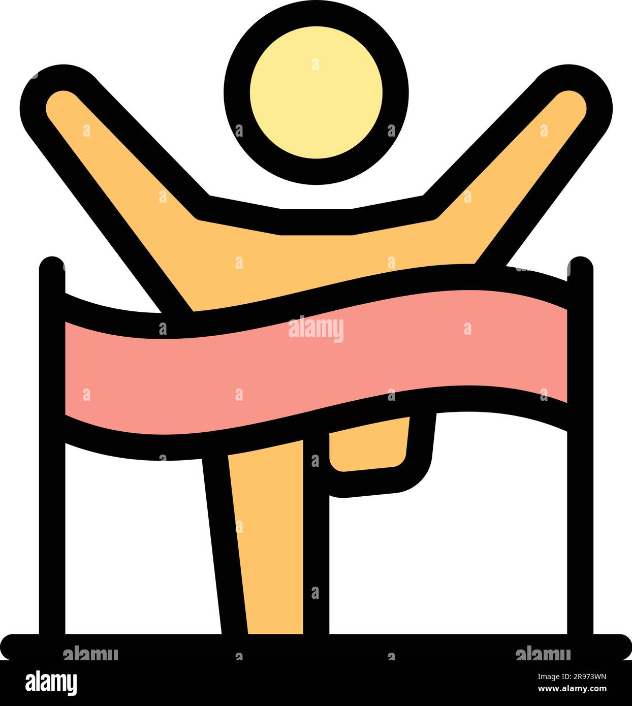 Runner finish icon. Outline Runner finish vector icon for web design ...