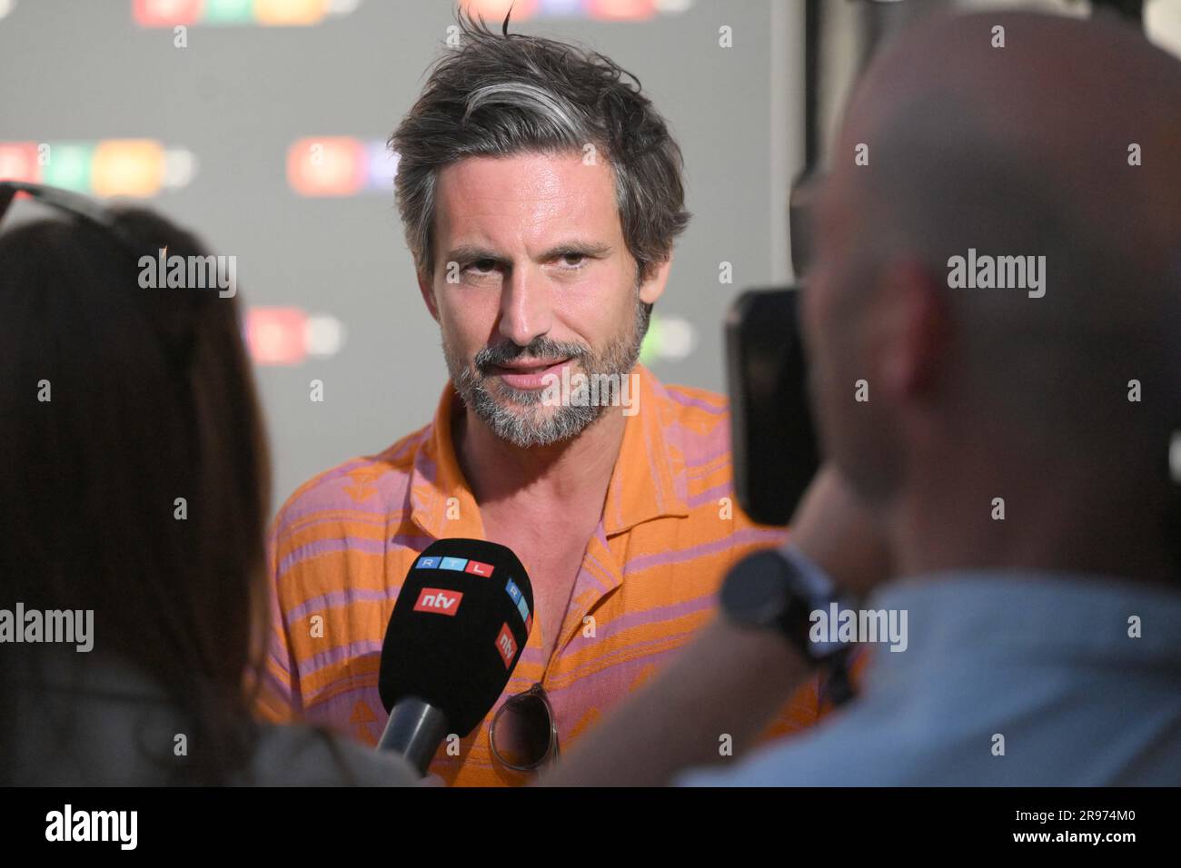 Munich, Germany. 24th June, 2023. Actor Tom Beck gives an interview at ...