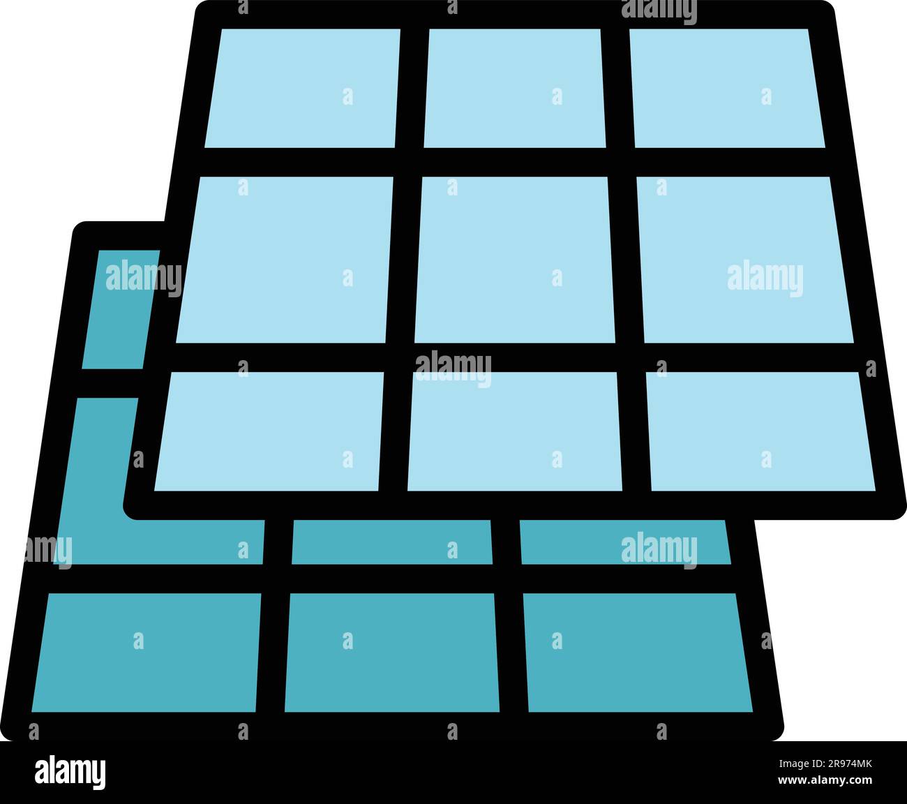 Panel hologram projection icon. Outline Panel hologram projection ...