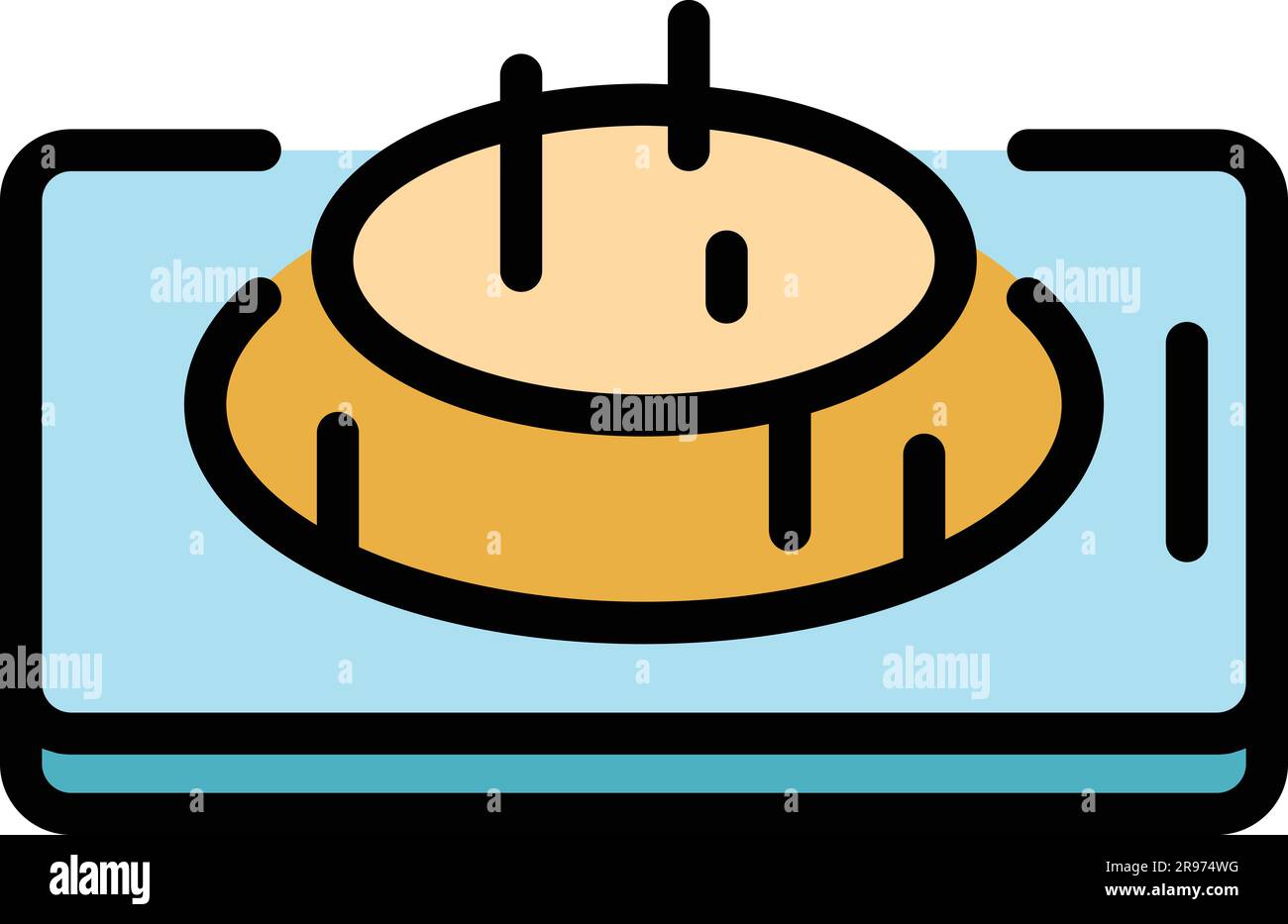 Phone hologram projection icon. Outline Phone hologram projection vector icon for web design ...