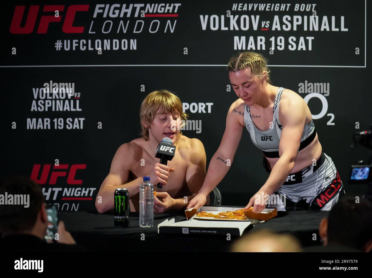 Paddy Pimblett & Molly McCann post match interviews during the UFC ...