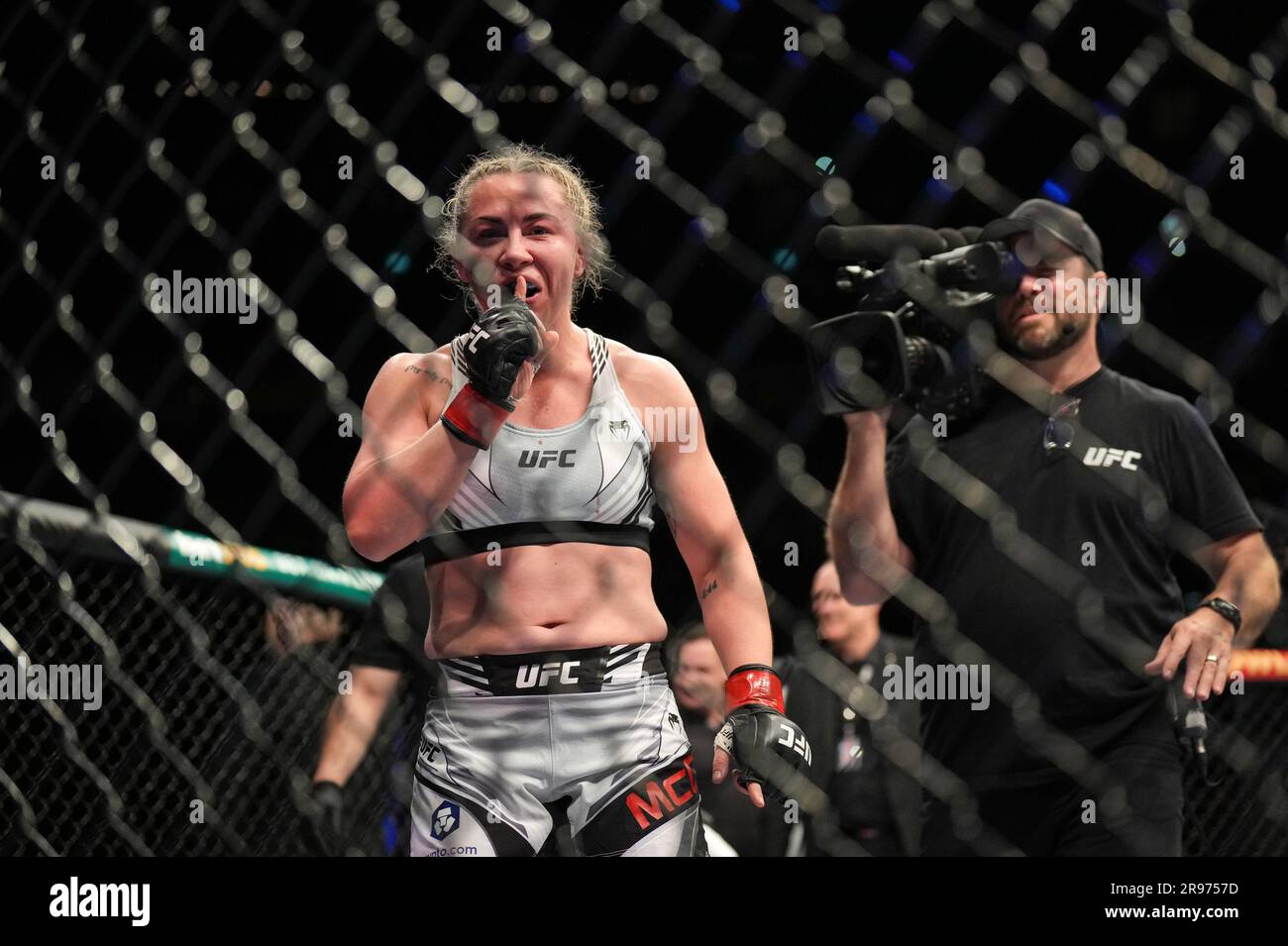 Molly 'Meatball' McCann of England celebrates her win - Women's ...