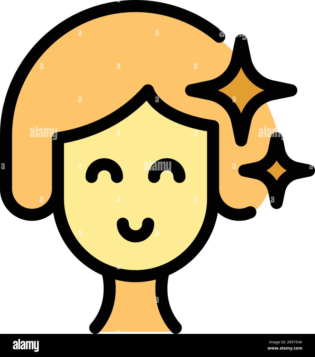 Coiffure shiny icon. Outline Coiffure shiny vector icon for web design ...