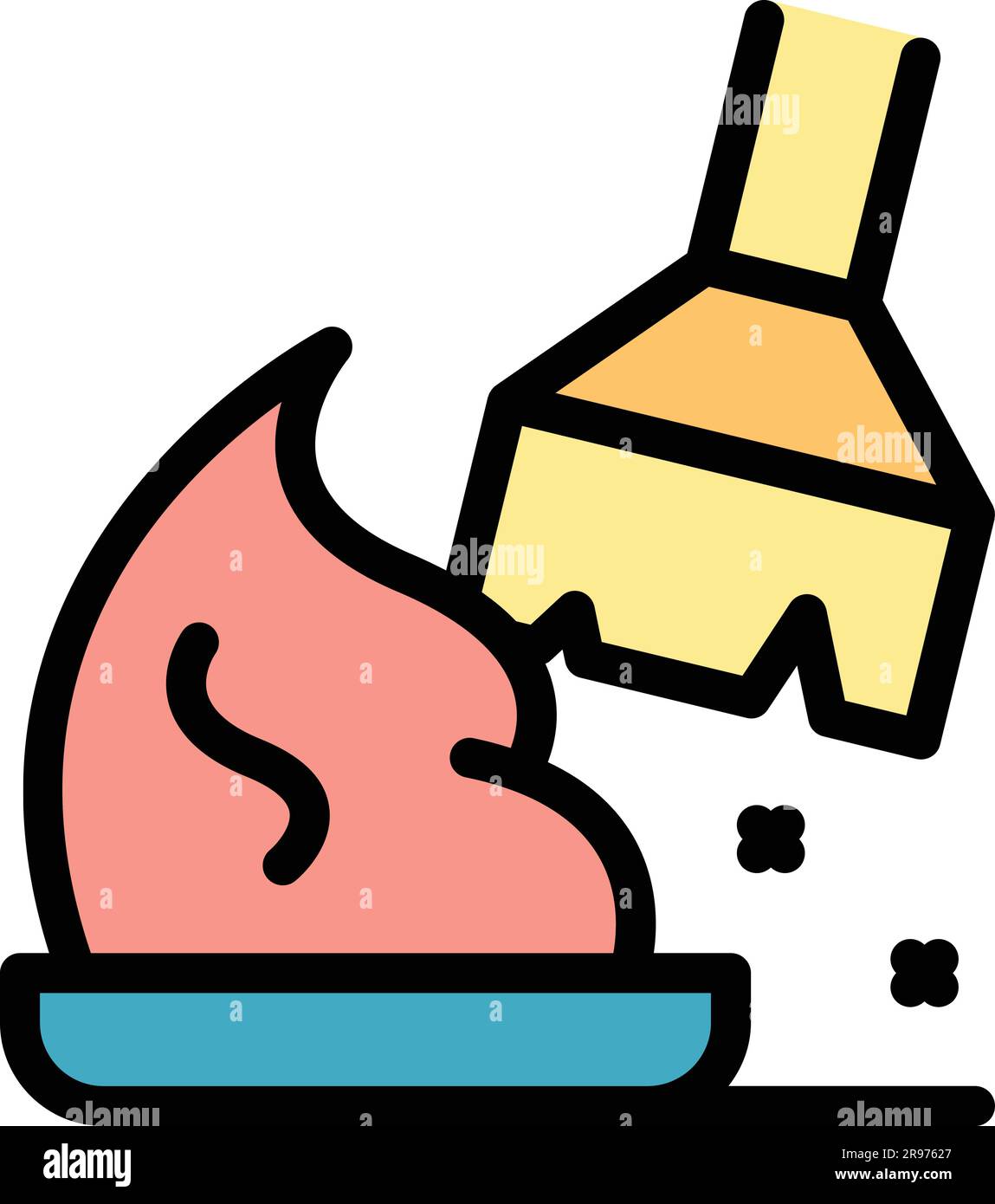 Hair paint cream icon. Outline Hair paint cream vector icon for web ...
