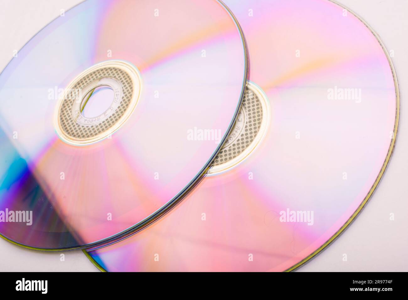 two discs SD, DVD on white background isolate Stock Photo - Alamy