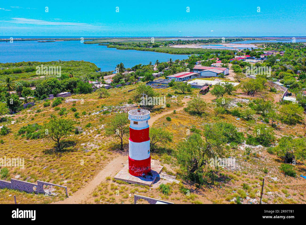 Lighthouse in the bay of Yavaros for maritime navigation. Yavaros ...