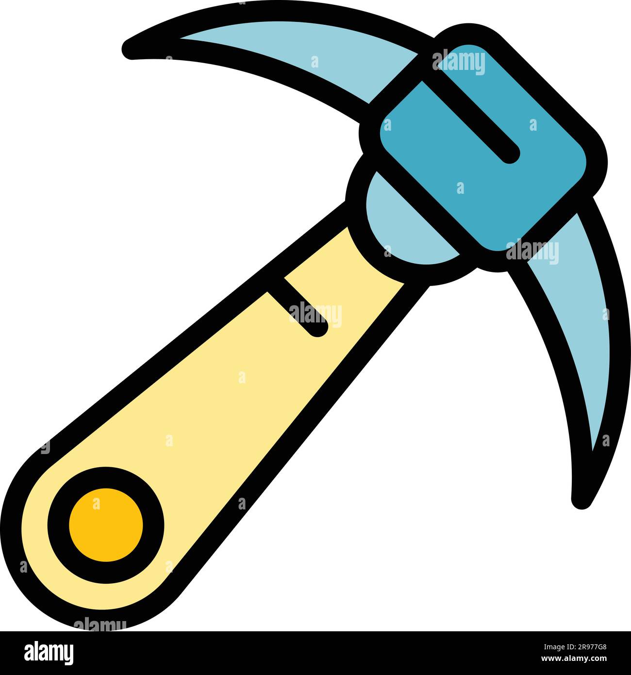 Campsite pick axe icon. Outline Campsite pick axe vector icon for web ...