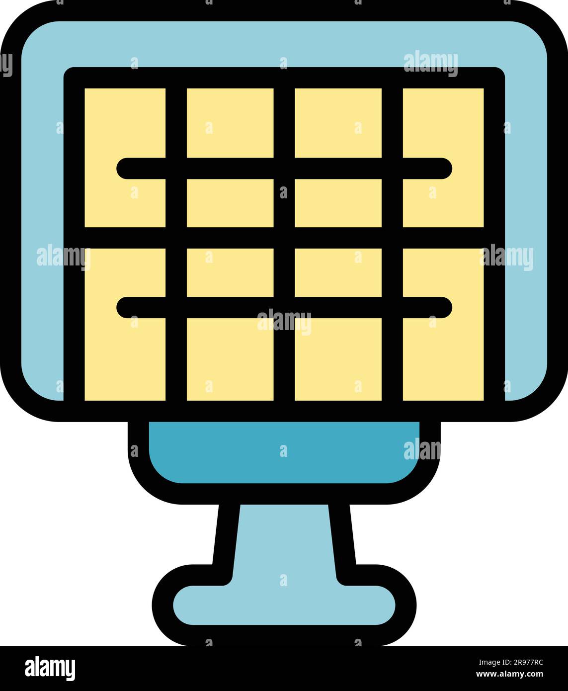 Campsite bbq net icon. Outline Campsite bbq net vector icon for web ...