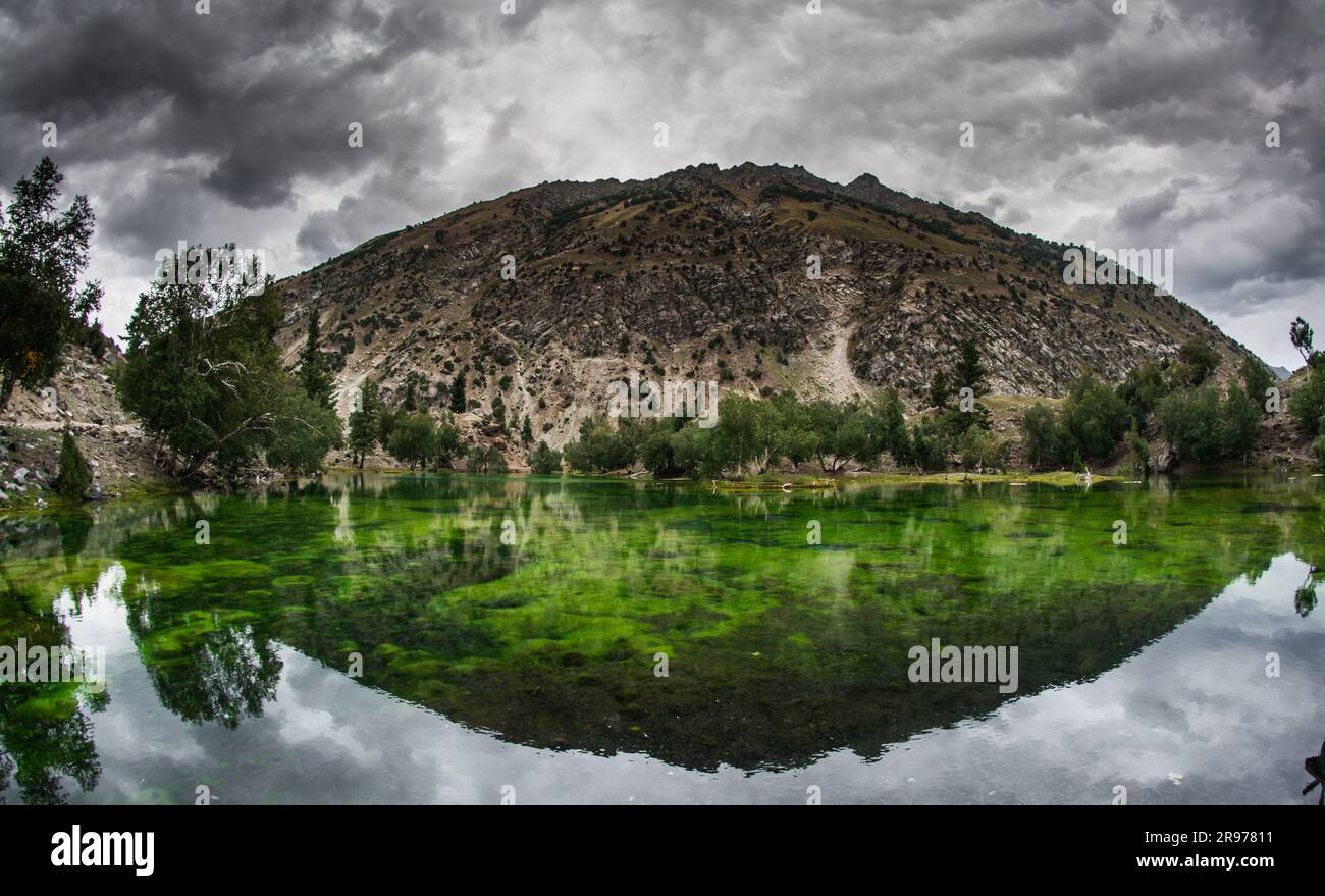 Satrangi (Rainbow) Lake, Naltar Valley, Pakistan. This lake is famous ...