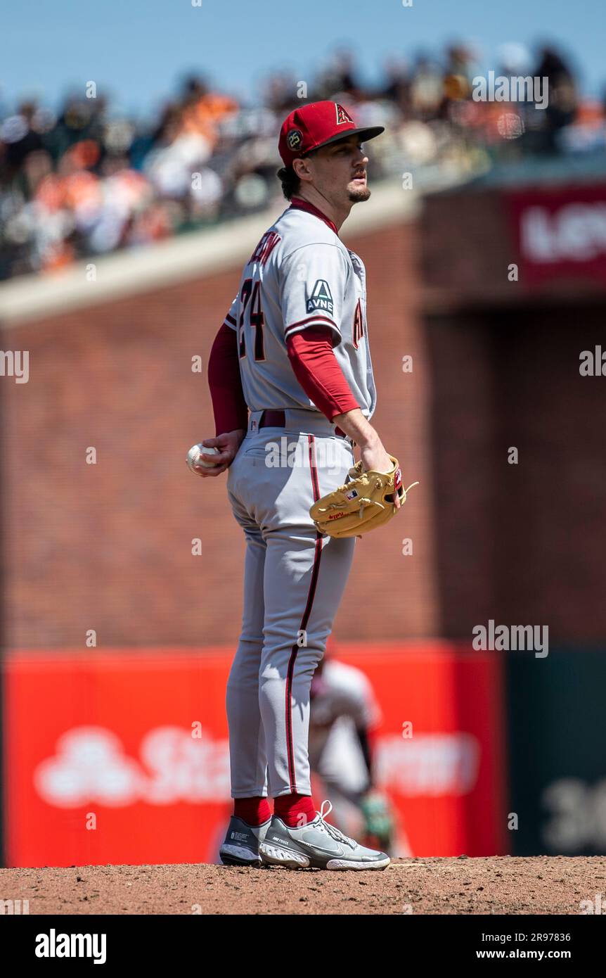 June 24 2023 San Francisco CA, U.S.A. Arizona relief pitcher Kyle ...