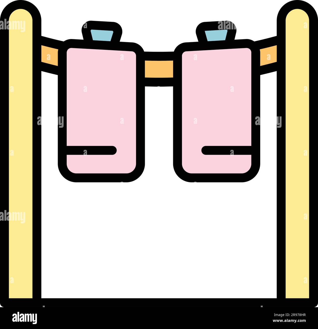 Drying clothes icon. Outline Drying clothes vector icon for web design isolated on white ...