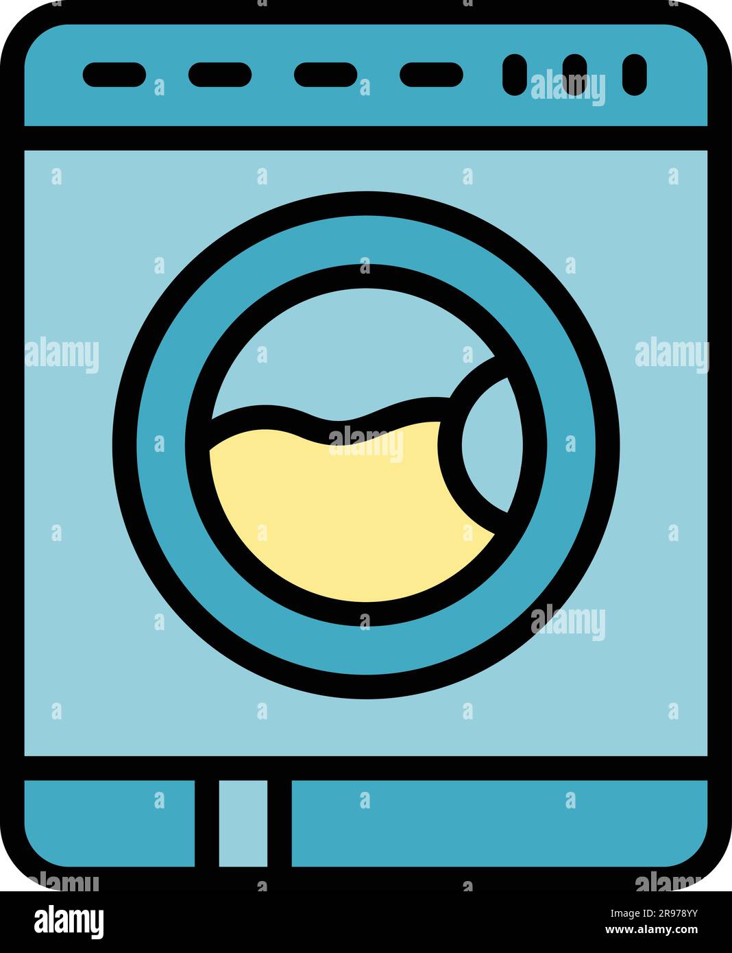 Washing machine icon. Outline Washing machine vector icon for web ...