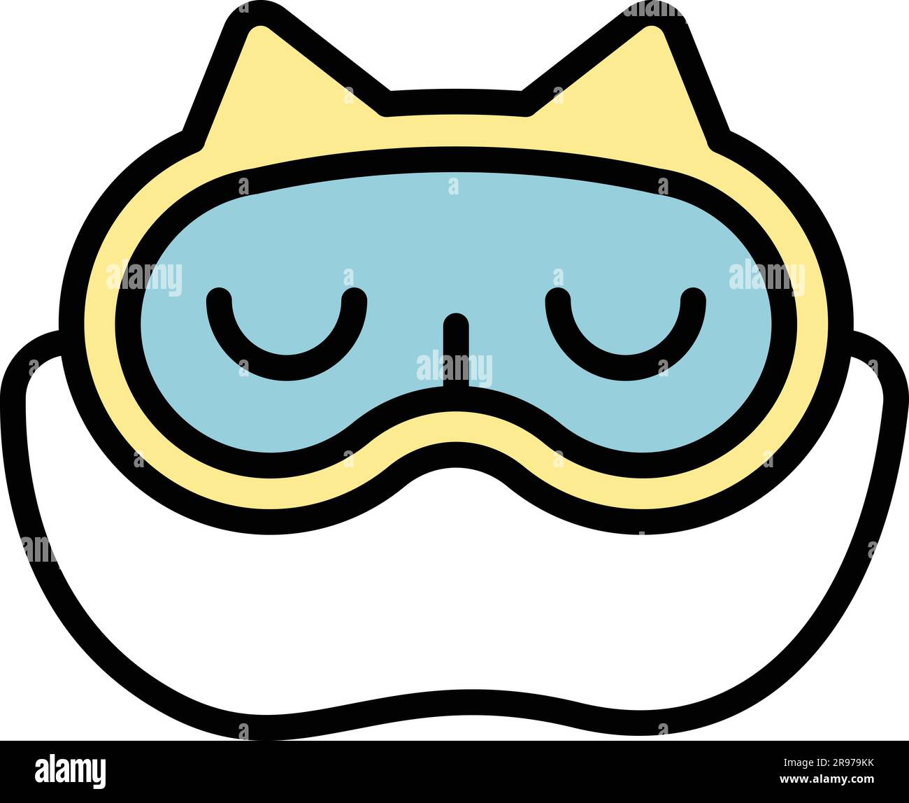 Sleeping mask icon. Outline Sleeping mask vector icon for web design ...