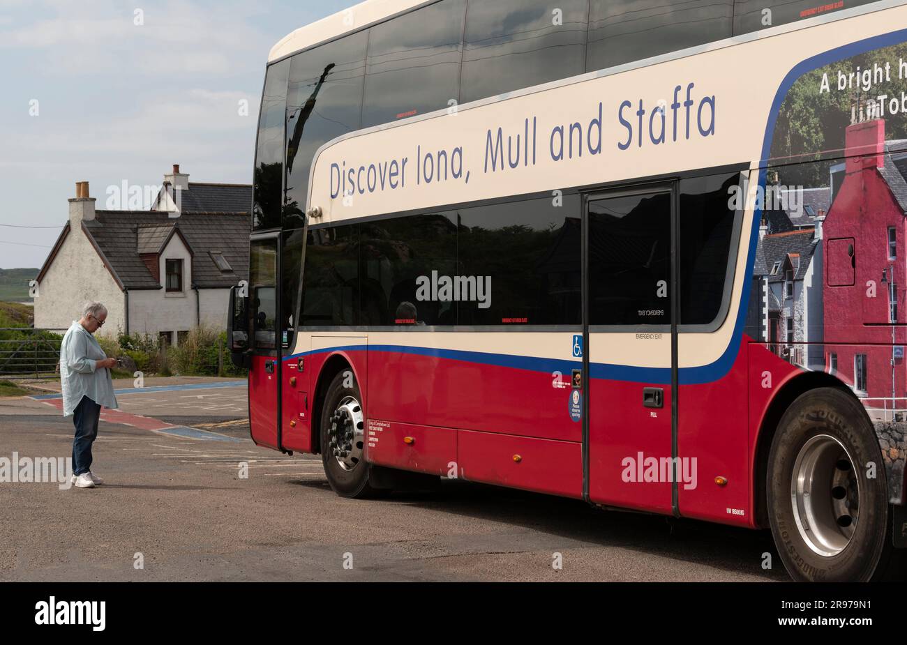Fionnphort, Isle of Mull, Argyll, Scotland, UK. June 6 2023. Woman ...