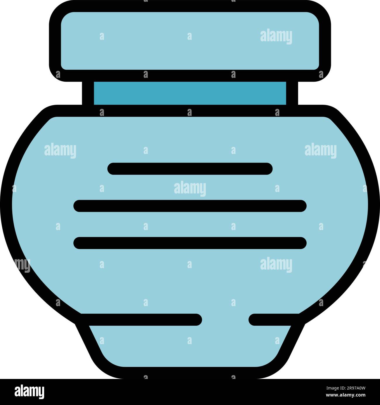 Cream jar icon. Outline Cream jar vector icon for web design isolated ...
